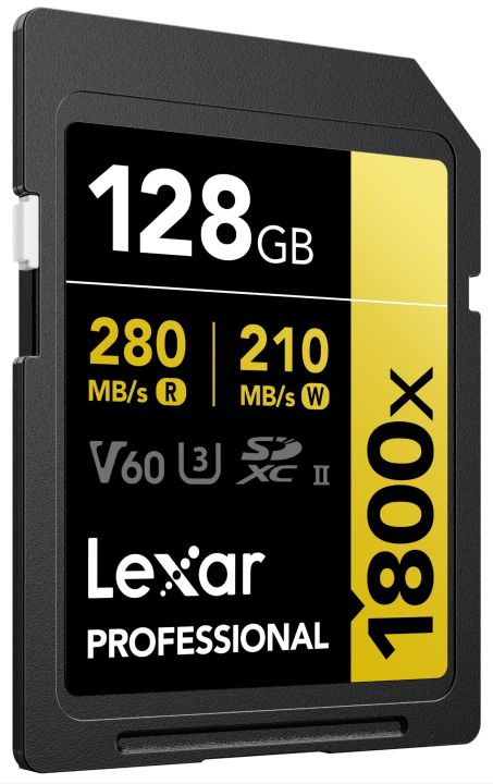 Lexar Professional 1800x Gold Series 128GB UHS-II V60 C10 U3 SDXC SD Memory Card | Daraz.com.np