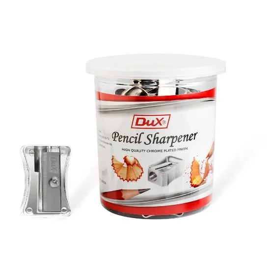 Dux Chrome pencil sharpner 50 pcs jar Be the sharpest tool in the box ...