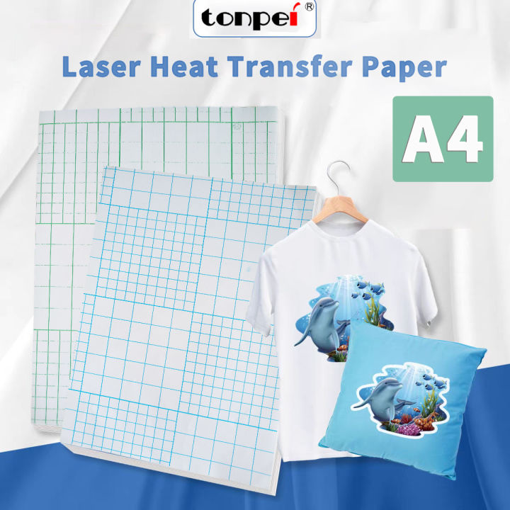 10sheets A4 Laser Heat Transfer Printing Paper Dark or Light Colours ...