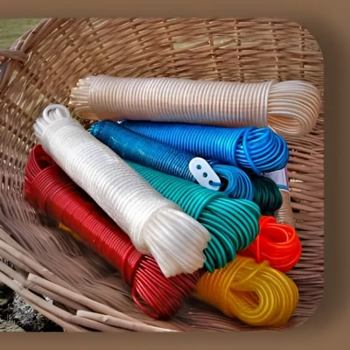 PVC Coated Steel Anti-Rust Wire Rope Washing Line Clothesline with 2 ...