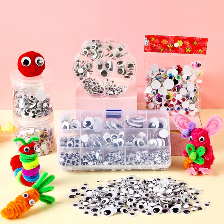 Black Wiggle Googly Eyes Self Adhesive, 4mm 6mm 8mm 10mm 12mm 15mm 20mm ...