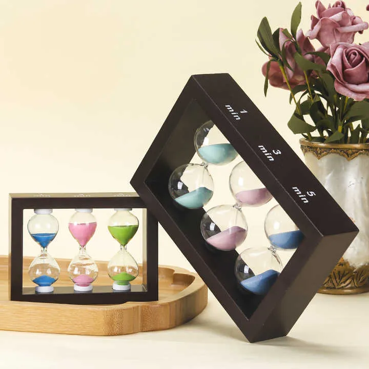 Timing Hourglass Kitchen Cooking Gadget 1/2/3 Minute Combination Timer ...