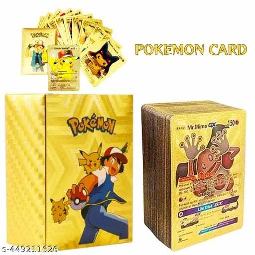Pokemon All 4 version pack 220 cards Gold silver black rainbow | Daraz.lk