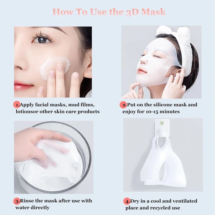 3D Silicone Facial Mask Cover Reusable Ear Hanging Anti-aging ...