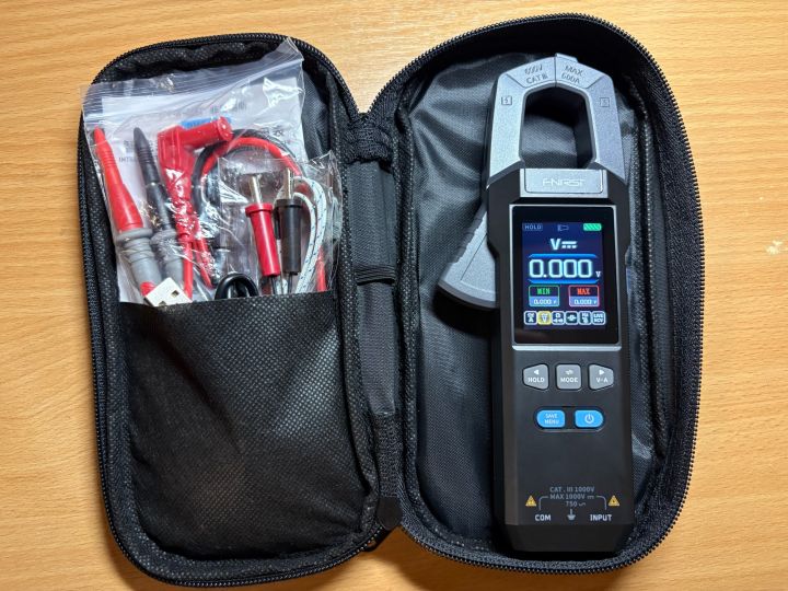 FNIRSI® DMC-100 DC AC Current Voltage Clamp Meter Digital Multimeter ...