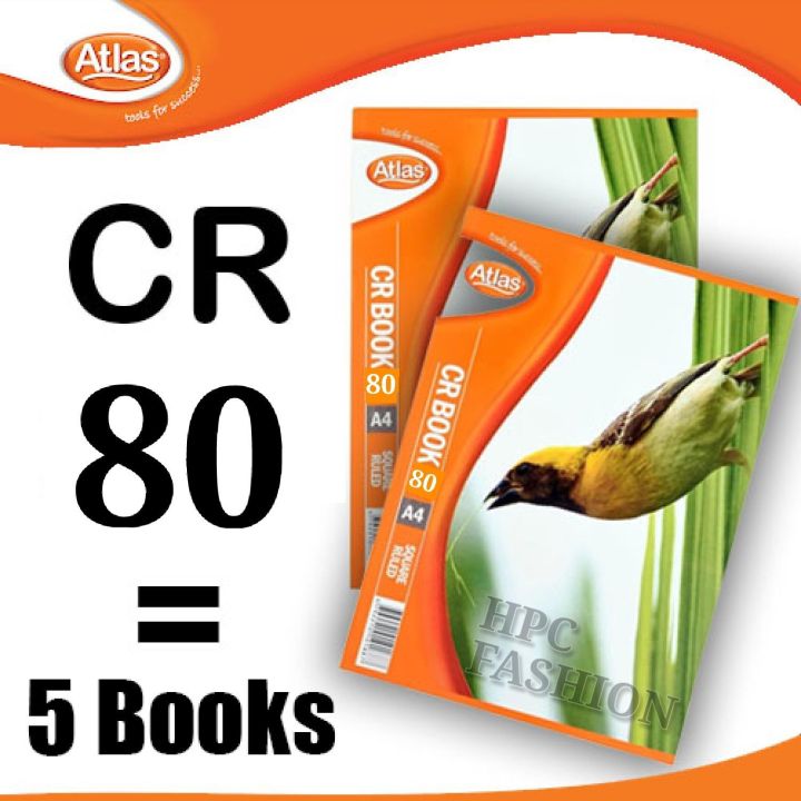 Atlas CR Book Single Ruled 80 Pgs-5 Books | Daraz.lk