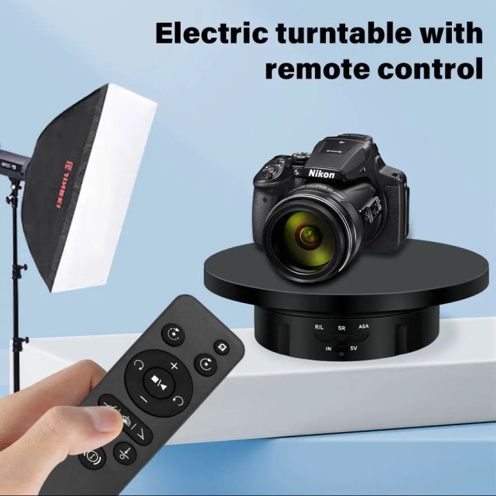 360° Electric Rotating Display Stand Turntable Regulation Remote ...