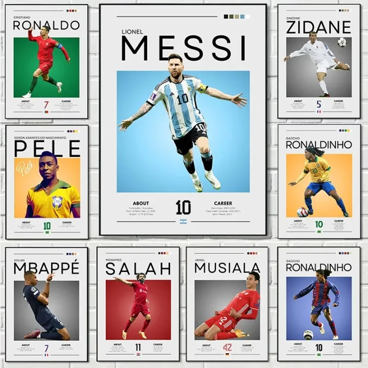 Famous Football Sports Celebrity Posters and Prints Canvas Printing ...