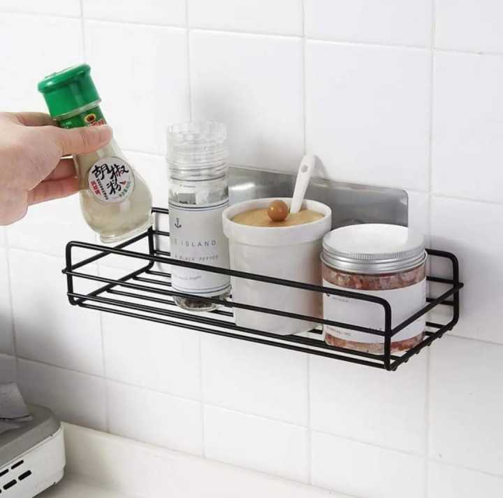Bathroom Kitchen Shelf Wall Holder Multipurpose Storage Rack Bathroom ...