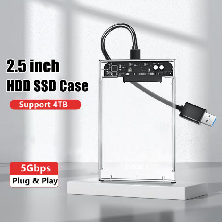 USB 3.0/Type C HDD Enclosure 2.5 inch SATA SSD External Hard Drive Case ...