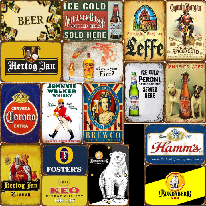 Beer Brand Classic Metal Poster Vintage Bar Pub Restaurant Kitchen Wall ...