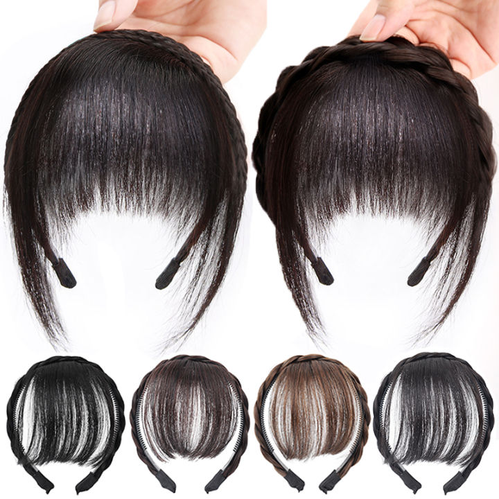 Wig Bangs Hairband Fake Hair Headband Fringe Hair Extension Women Girls ...
