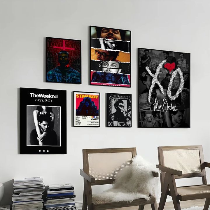 Music Album Star The Weeknd Hip Hop Print Posters Retro Kraft Paper ...