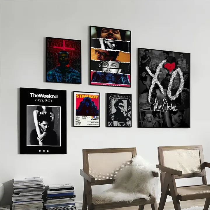 Music Album Star The Weeknd Hip Hop Print Posters Retro Kraft Paper ...