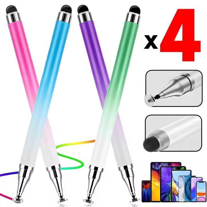 4/1 Pcs Universal 2 in 1 Stylus Pen for Smart Phone Tablet Drawing ...