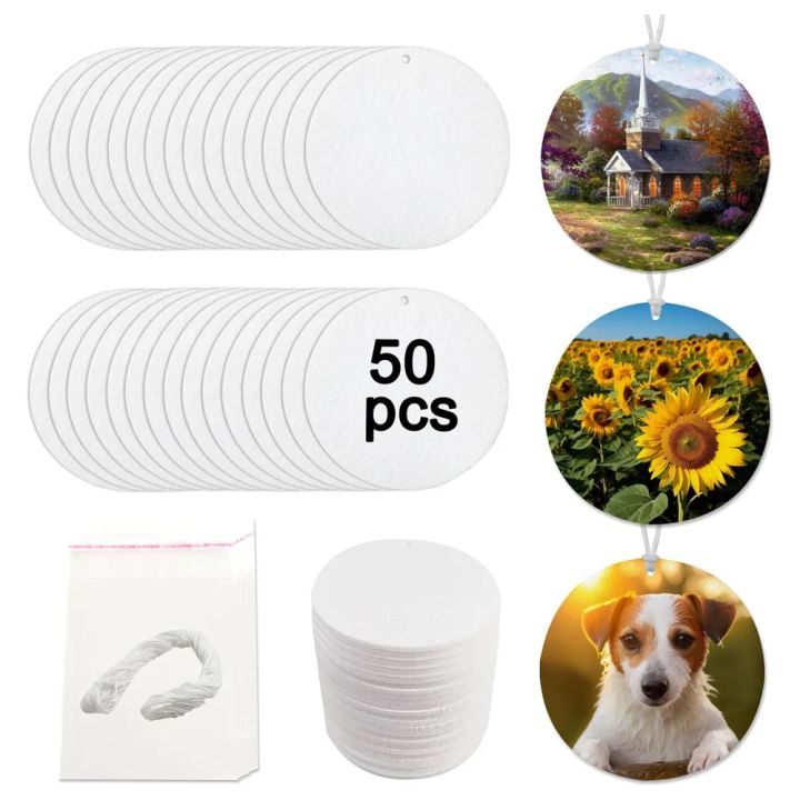 50-Pack Sublimation Blanks Air Freshner- Customizable Round Air ...