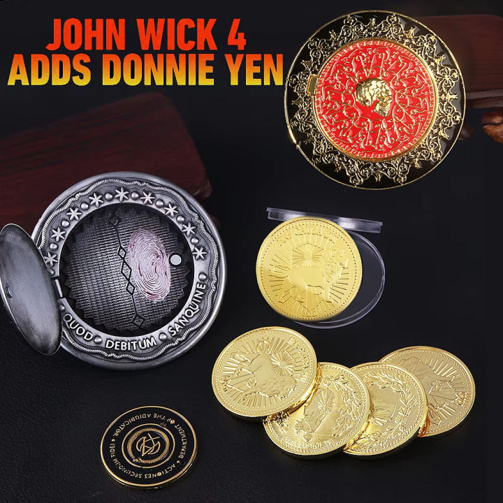 New John Wick Coin Skull Coin Cosplay Blood Oath Marker Keanu Reeves ...