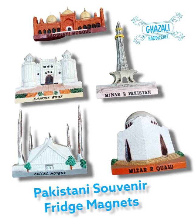 Fridge Magnets ( SET OF 5 ) Handmade Pakistani Monuments | Daraz.pk