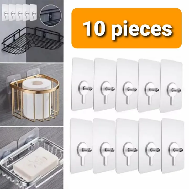 Pack of 2 5 10 20 Pcs Self Adhesive Screw Hook Stickers Heavy Duty ...