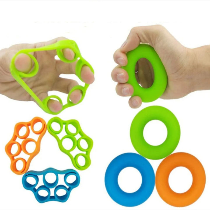 1/2pcs Hand Gripper Silicone Finger Expander Exercise Hand Grip Wrist ...