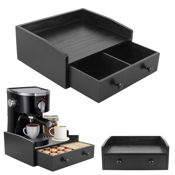 Coffee Machine Base Drawer Wood Tea Bag Coffee Capsule Drawer Storage ...