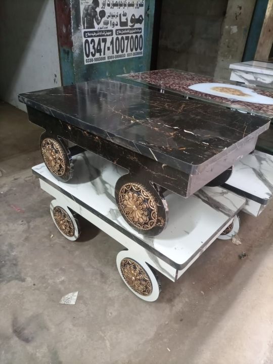 customize centre table MDF wood lemination premium quality glossy ...