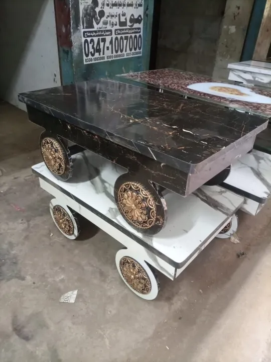 customize centre table MDF wood lemination premium quality glossy ...