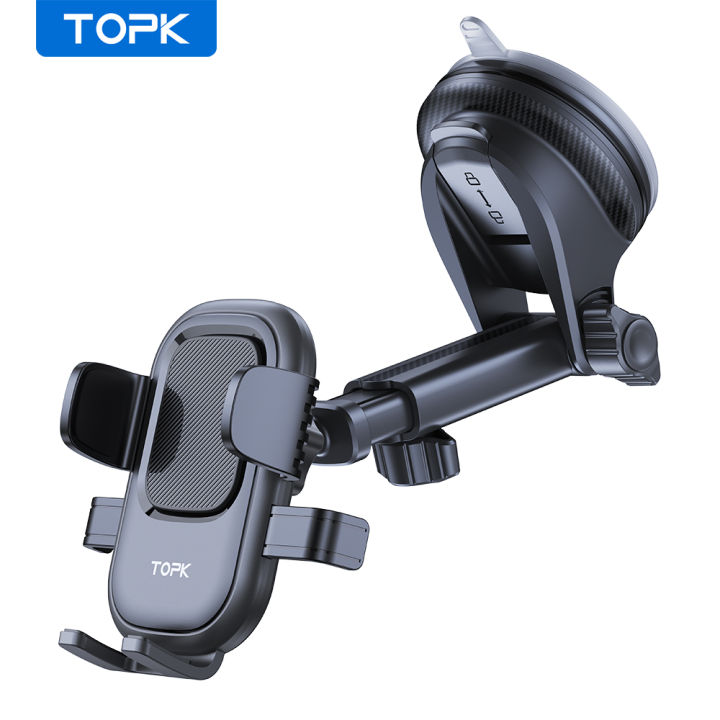 TOPK Car Phone Holder Mount Suction Cup Strong Grip Adjustable ...
