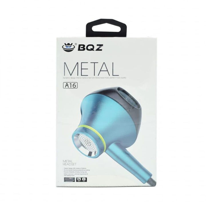 BQZ A16 Metal Wired Earphones Super Bass Stereo Headsets for Mobile, Lightweight, Durable ...