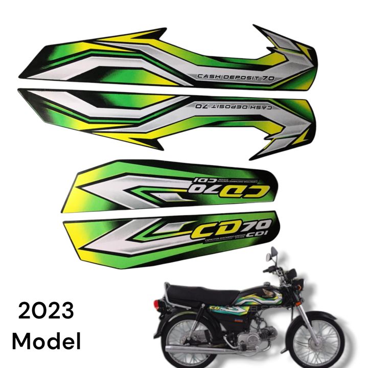 Bike Tanki sticker tapa stickers 4piece Stickers for CD 70 Motorcycle ...