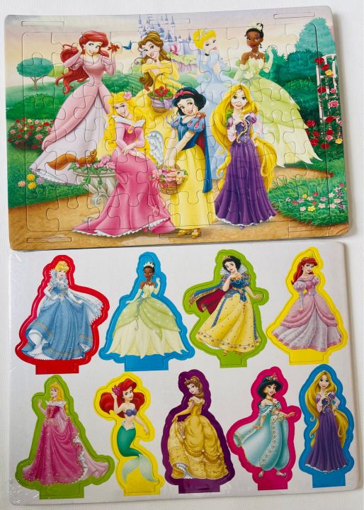 2 Set of Disney Princesses Jigsaw Puzzle and Die Cut | Daraz.com.np