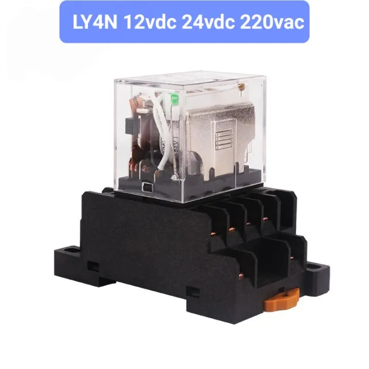 Relay ly4 relay ly4n 12VDC 24VDC 220vac input relay ly4 10A New in ...