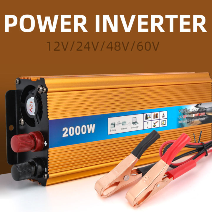 2000W car inverter 12v 24v to 220v repair sine wave inverter truck car ...