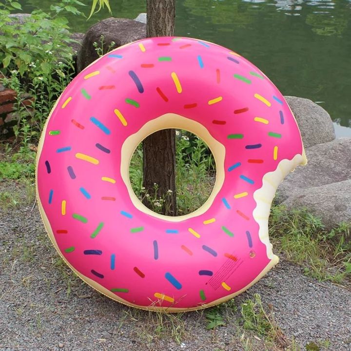 60CM Inflatable Donut Swimming Ring Giant Pool Float Toy Circle Beach ...