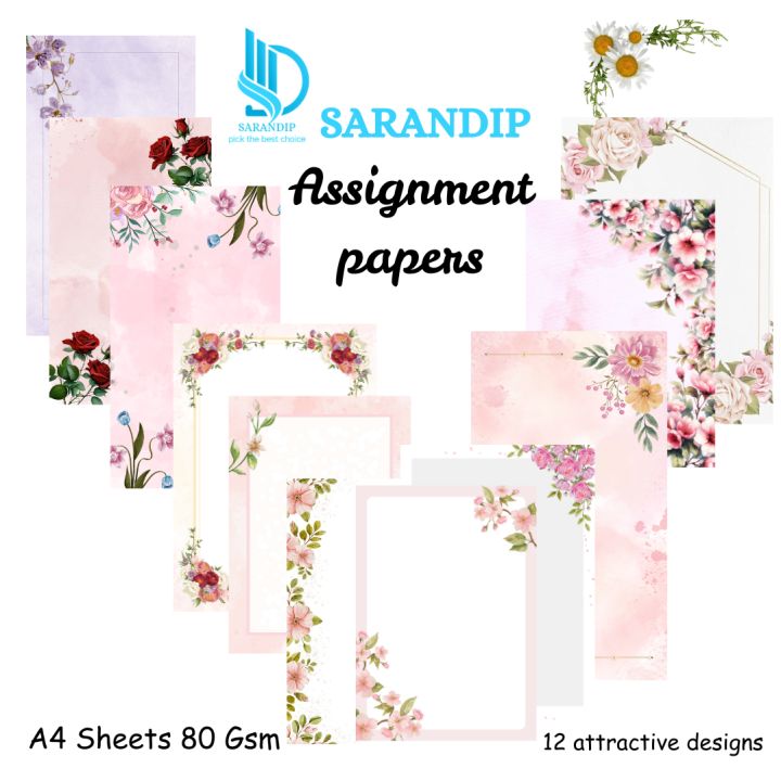 SARANDIP A4 Size writing paper for student kids note book Art & Craft ...