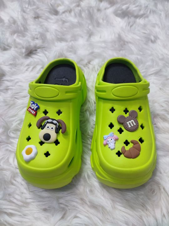 Dog Design Green Colour Crocs For Women | Daraz.com.np