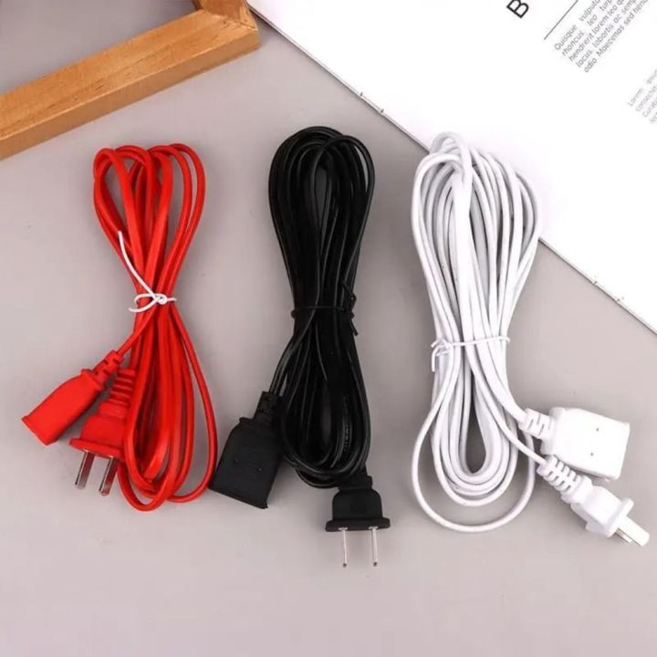 2/3/5m PVC AC Power Cord White Black Line On/Off Switch Button Cables ...