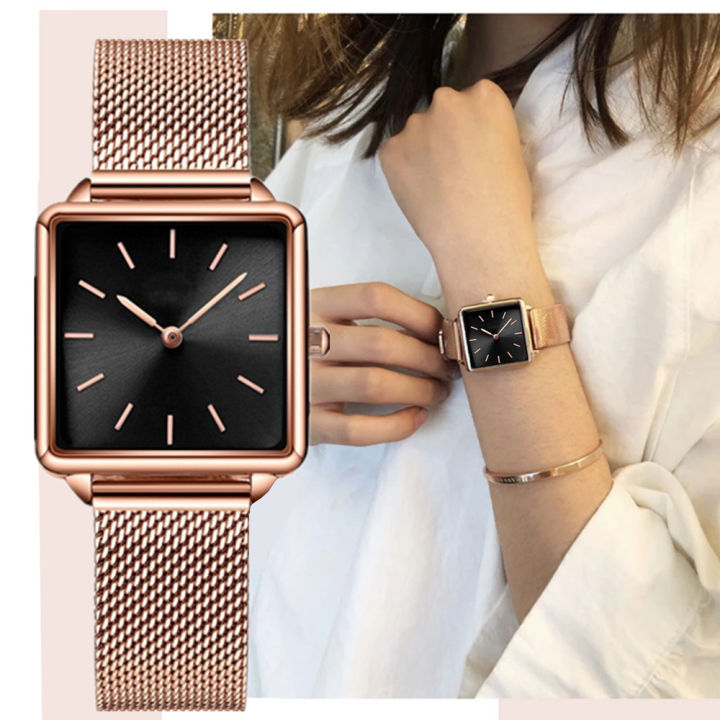 Luxury Women Watches Fashion Simple Square Ladies Quartz Wristwatch ...