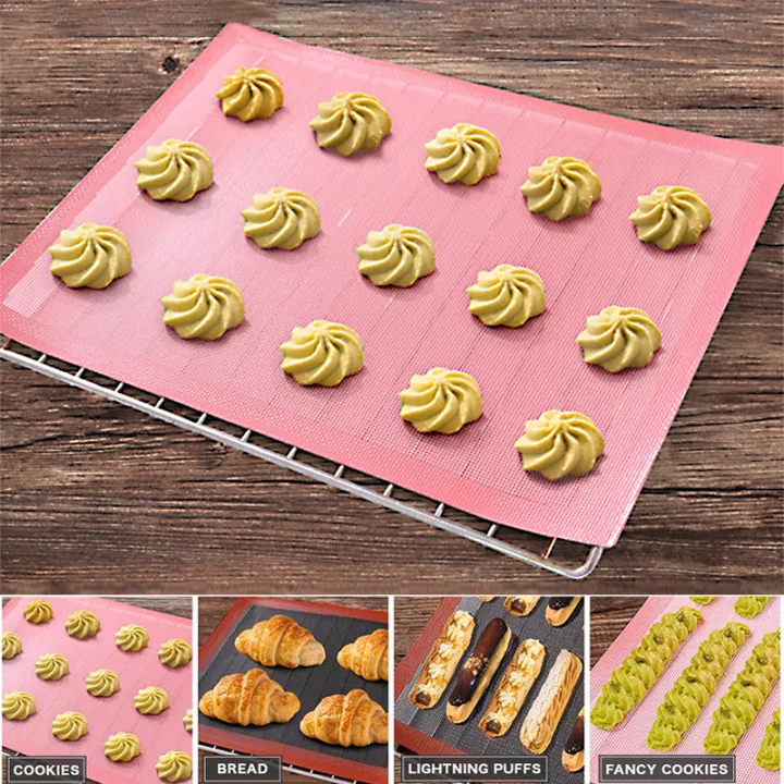 Perforated Silicone Baking Mat Oven Sheet Liner Heat Resistant Biscuit ...