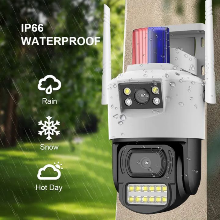 New 4MP Dual Lens Wifi Ip Ai Human Motion Tracking Night Vision Gun ...