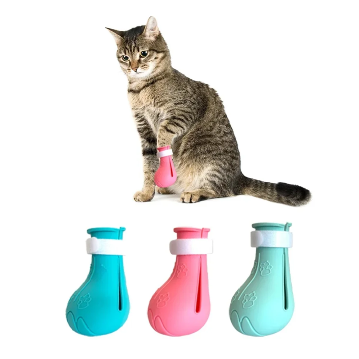 Three Colors Are Available Cat Claw Protector Bath Anti-Scratch Cat ...