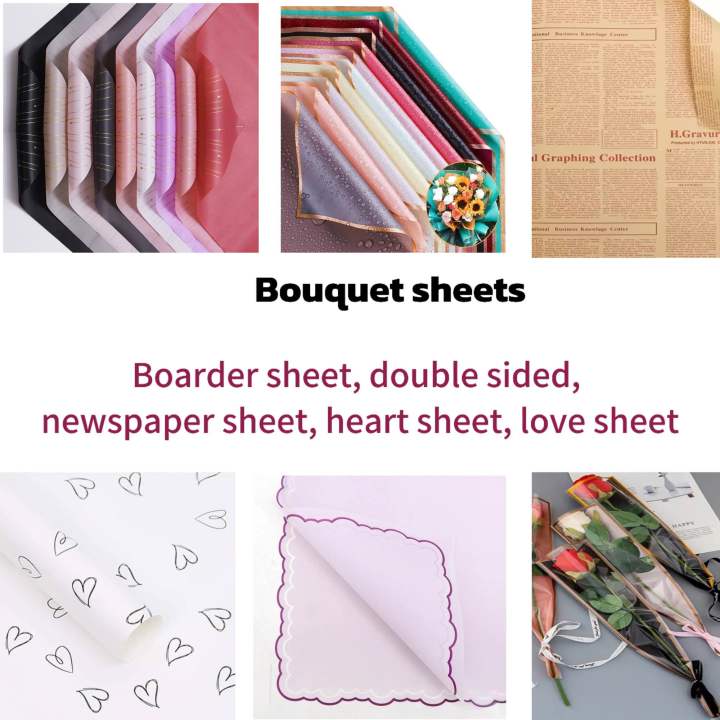 Flower bouquet sheets pack of 5 sheets | Daraz.pk