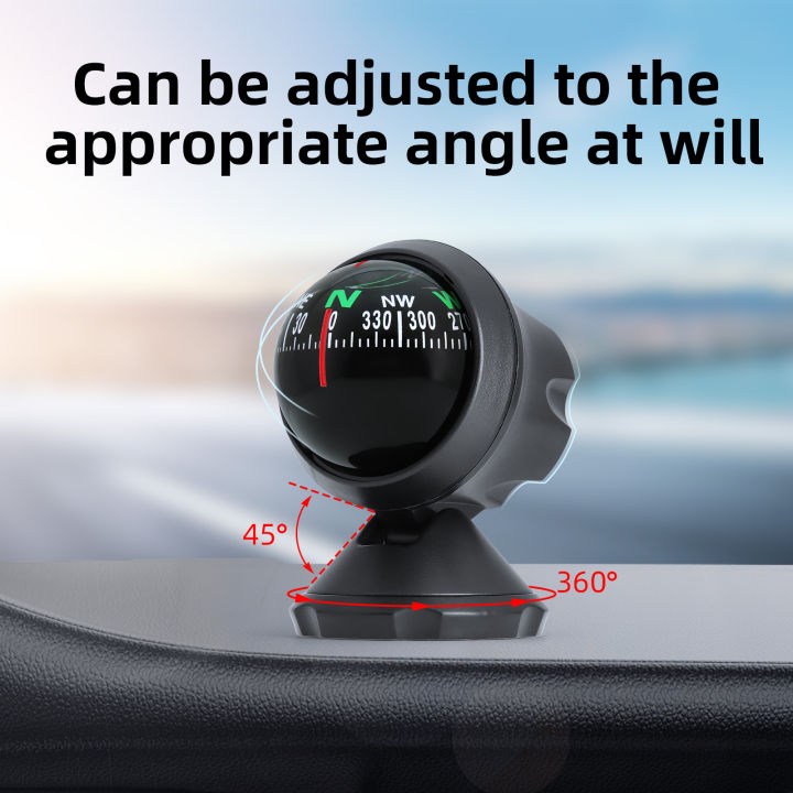 Dashboard Mount Compass for Sea Marine Navigation 360° Pivoting Compass ...