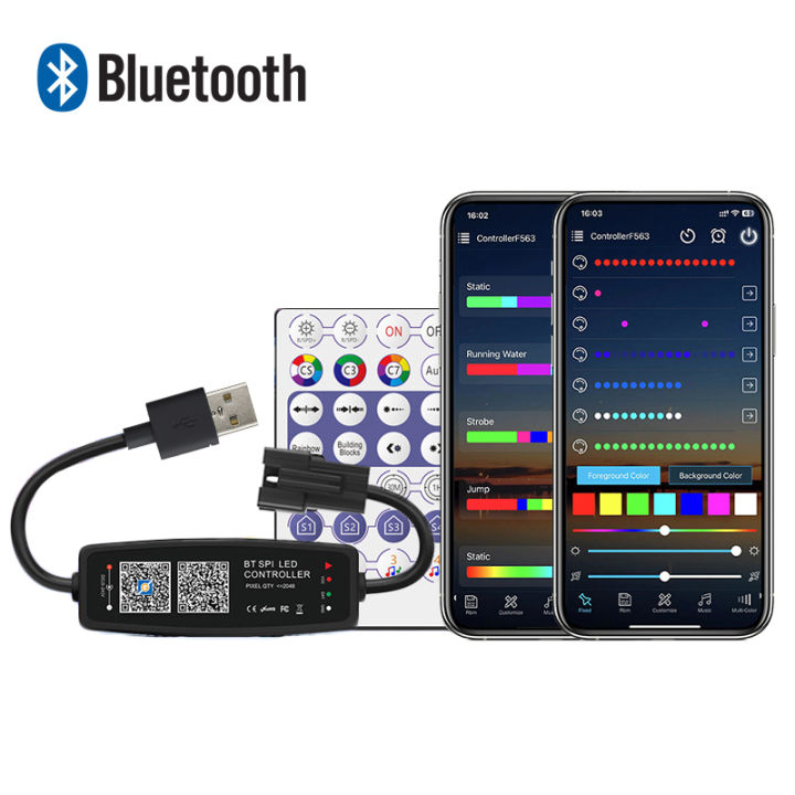 WS2811 WS2812B LED Controller Bluetooth Music With MIC For SK6812 ...