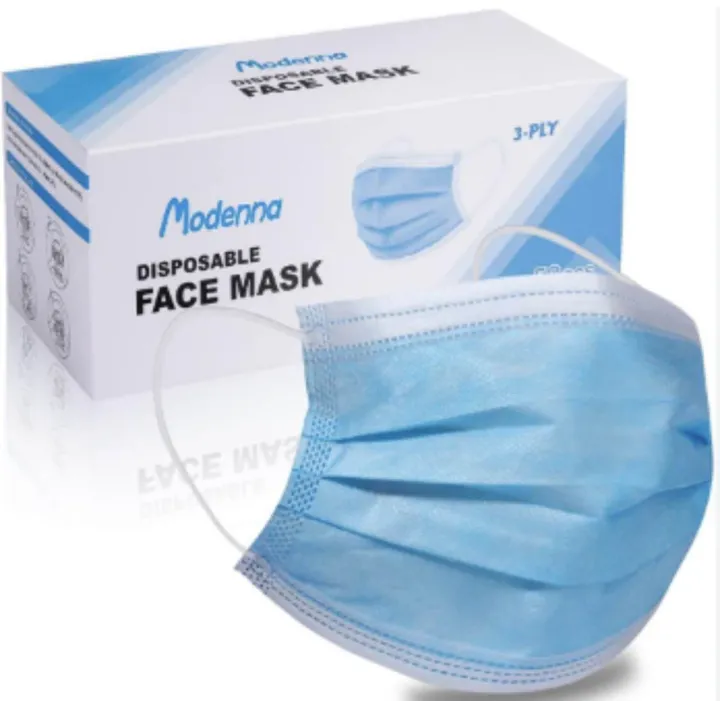 50 pcs Disposable Face Mask | Blue | Surgical Mask | 3 Protective ...