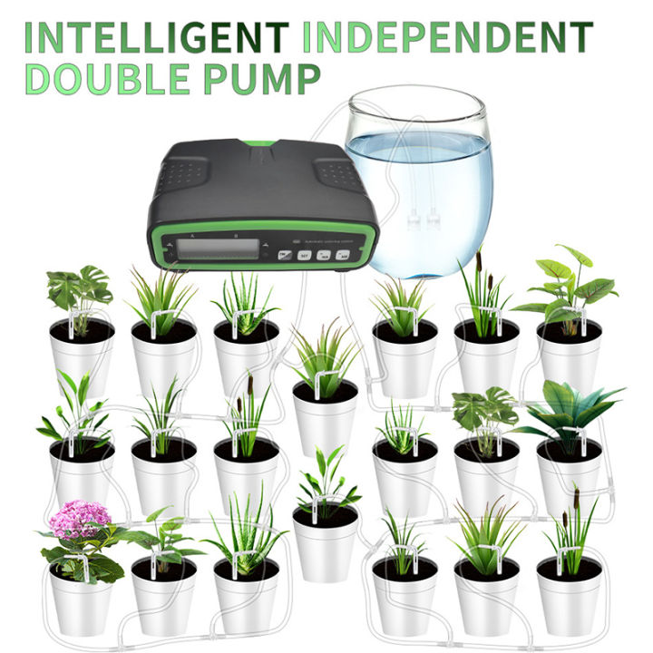 Automatic Double Pump Watering System Irrigation Kit with 30Day ...