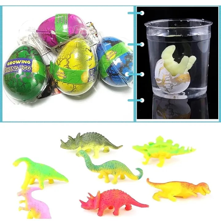 4PCS Mini Magic Hatching Growing Dinosaur Add Water Grow Egg Animal ...
