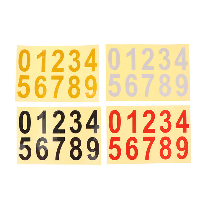 0-9 Car License Plate Reflective Number Label Stickers PVC Waterproof ...