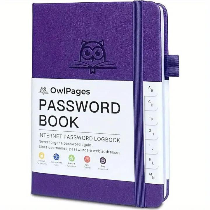 Password Book with Alphabetical tabs. Hardcover Password Keeper ...