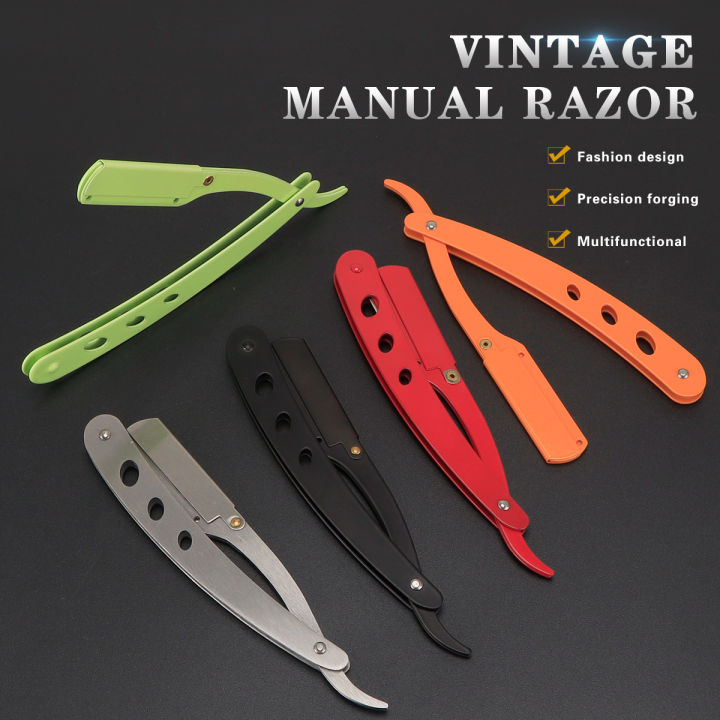 Men Folding Manual Razor Old-fashioned Barber Beard Shaver Pro Body ...